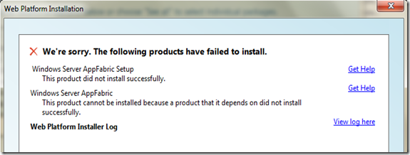 Fix/Resolution: Unable to install Windows Server AppFabric through Microsoft Web Platform ...
